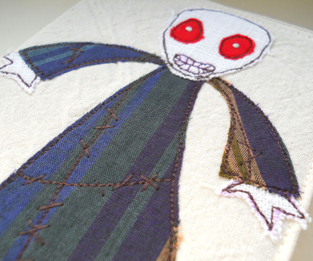 Embroidered Zombie Fabric Notebook on Luulla